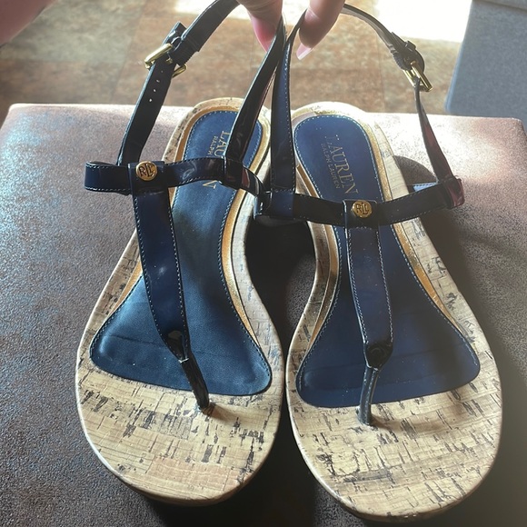 Ralph Lauren | Shoes | Ralph Lauren Navy Blue Sandals | Poshmark